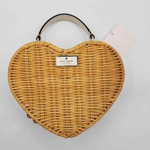 kate spade | Bags | Kate Spade Love Shack Heart Wicker Crossbody K743 ...